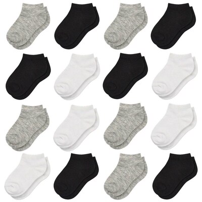 16 Pairs Ankle Socks - Toddler Low Cut Socks -  for 1-13 Yea