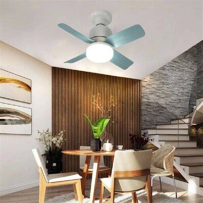 E27 Socket Ceiling Fan Light with Remote Control 14W