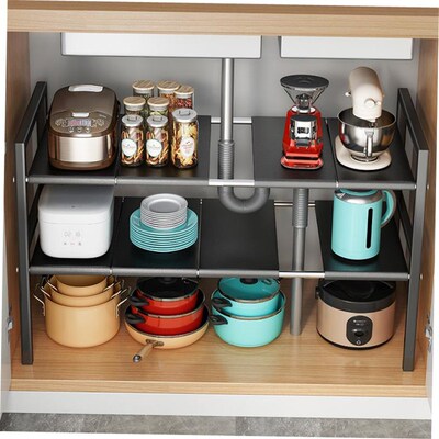 kitchen accessories Multi-layer pot storage rack Layering 1