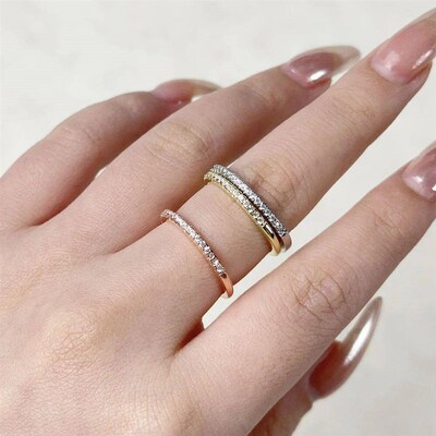 Tiny cate Micro Pave Zircon Rings For Women rendy Chic Cryst