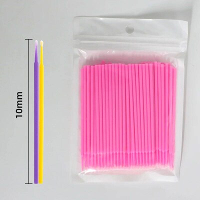 100 pcs Disposable Micro Brush Mascara Wands MicroBrush Appl