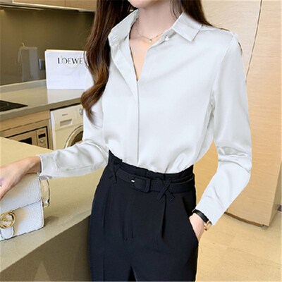 New Shirts Women White Shirt Women Long Sleeve Shirt Blouse