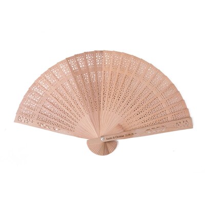 50pcs Personalized Customized Wooden Fan Wedding Favors Gift
