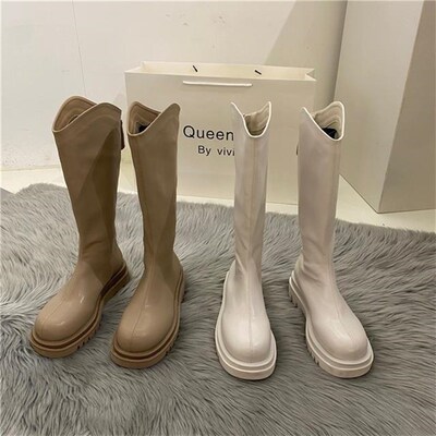 Winter Shoes for Women Knee High Boots Warm Botas Leather