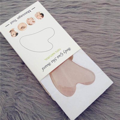 Natural Jade Gua Sha Scraper Board Massage Rose Quartz Jade