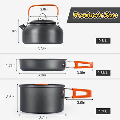Camping Cooking set Camping Cookware Travel Tableware Outdoo