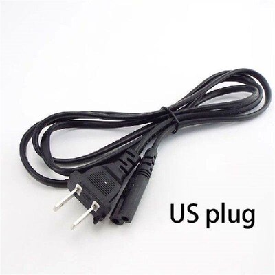2-Prong Pin Lead Wire connecter  EU US Power Supply Cable