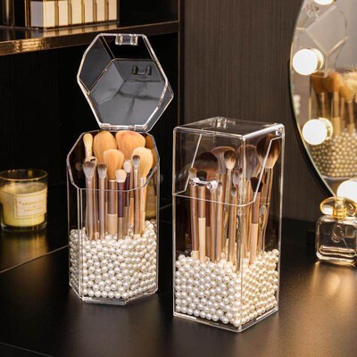 make up organizer storage box acrylic cosmetics rotation