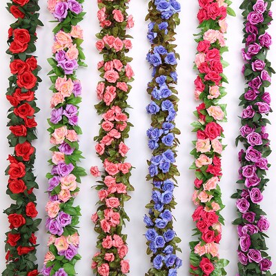 Simulated rose artificial flower vine vine wall decoration