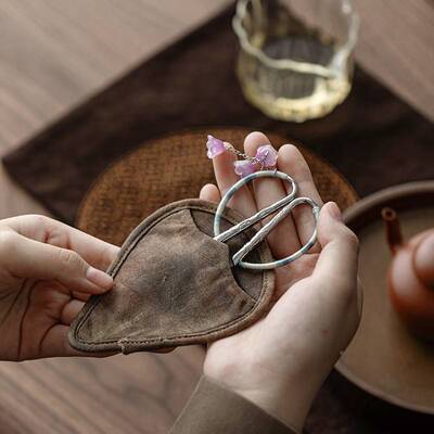 复禅意茶包古剪手意工茶ZH-02380艺小剪刀中式精致布茶套禅功夫道