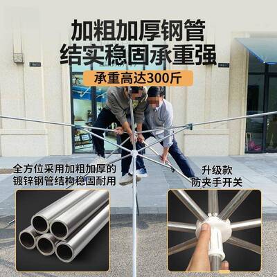 商遮阳伞户外轮雨用伞加摆地MGE摊耐用摆摊大伞三车长方厚形加固