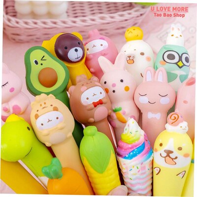 0.5mm Kawaii Animals Stress Relieve Squishy Gel Pen Signatur
