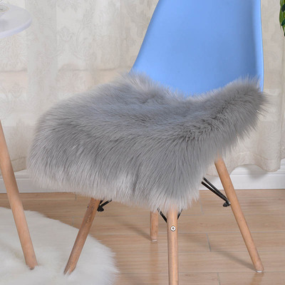 Candy Color Fur Cushion for Sofa Couch Office Chair Seat Red