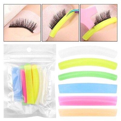 6 Pairs Eyelash Perming Pads Reusable Eyelash Lift Rods