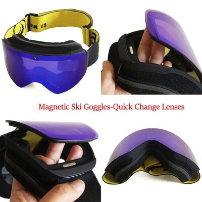 2024 Magnetic Ski Goggles with Double Layer Polarized Lens S