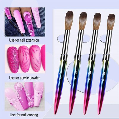 20-26mm crylic Nail Brush No.10/12/14/16 Pen for Acrylic App