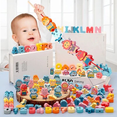 DIY Wooden Toys Baby Kids Color and Shape Learning Early Edu