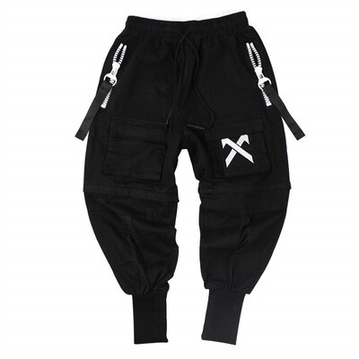 Techwear Pants Men Detachable Multi-Pocket Cargo Trousers Ha