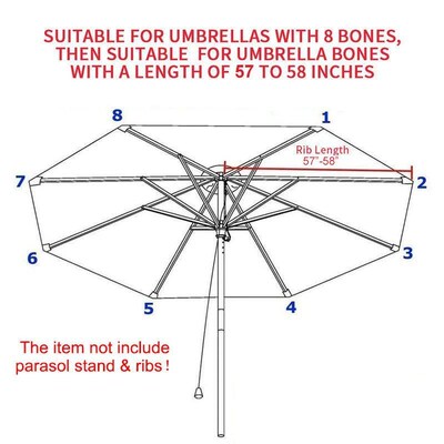 Parasol Replacement Cloth Outdoor Garden Banana Umbrella ver