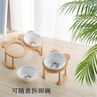 Cat bowl Tall cat feeding bowl cute cat bowl drinking pet