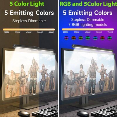 Led Monitor Light Bar Stepless Dimmable Desk lamp Computer S