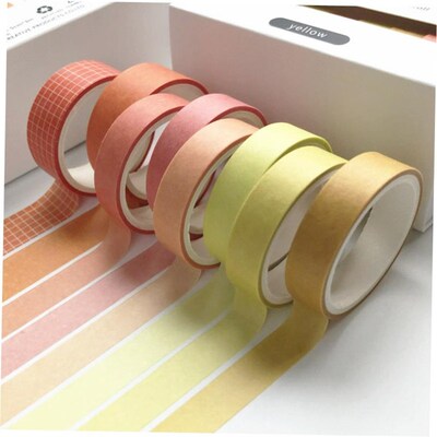 8pcs/lot Fall Rainbow Masking Washi Tape Set Crafts 手账胶带