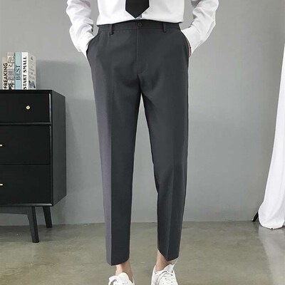 Pants Mens Croppe Pants Straight Summer Thin ummy Trousers