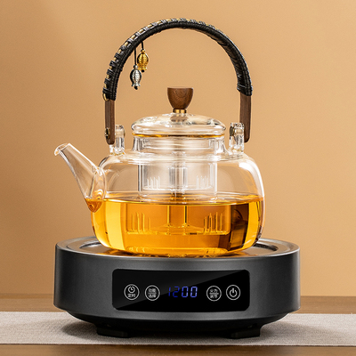 兴梵提梁玻璃蒸煮一体煮茶器喷淋式煮茶壶家用电陶炉煮茶炉养生壶