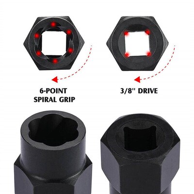 Bolt Extractor Hex Screw Sleeve Non-Slip Damaged Nut Bolt Re