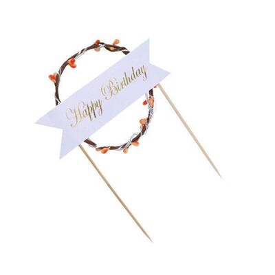 LED Luminous Birthday Wedding Decor Dessert Cupcake Topper