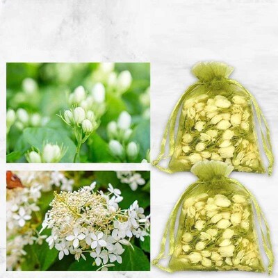 Carried jasmine dried flower sachets, fragrant pouches, arom