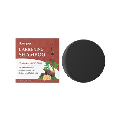 HOEGOA Black Hair Shampoo Bar for Daily Scalp Cleansing, Nat