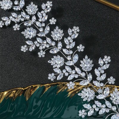 Luxury Wedding Hair Accessorie Full Zirconia Brides Tiaras H