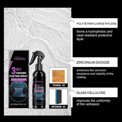 HOMONTH Nano Coating Spray - A 3-in-1 Car Care Solution for