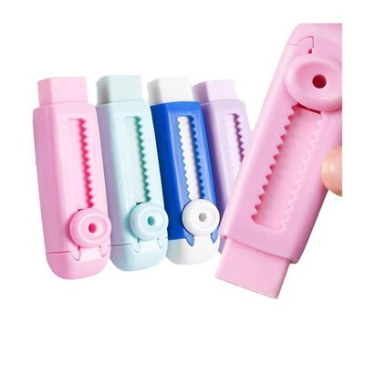 rubber pen student pencil eraser sliding推拉橡皮擦