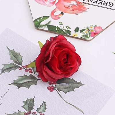 50/100pcs 6.5cm Artificial Sike Princess Rose Flower Heads F