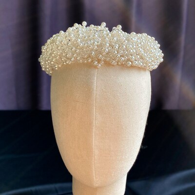 Heavy Craft Pearl Hair Band Catwalk Exaggerated Headband Bri