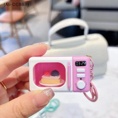 LED Appliance Charm Simulation Microwave Keychain  - Cute