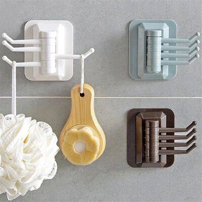 Strong Self Adhesive Wall 4 Hook Strong Without Drilling