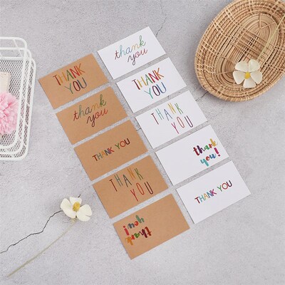 30 Natural Kraft Paper Cards Thank You For Your Order Card F