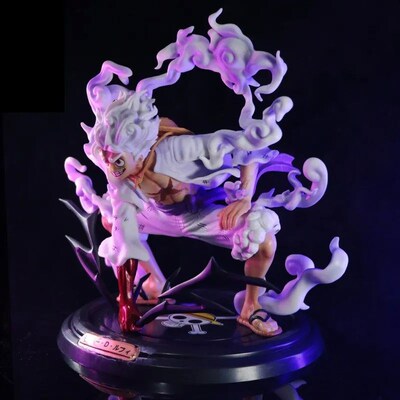 New One Piece Luffy Gear 5 Anime Figure Sun God Nikka PVC Ac