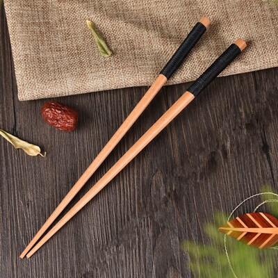 Handmade Japanese Natural Chestnut Wood Sushi Chopsticks Set