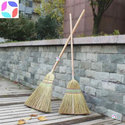 Outdoor Courtyard Sweeper Extended Broom Garden Fallen