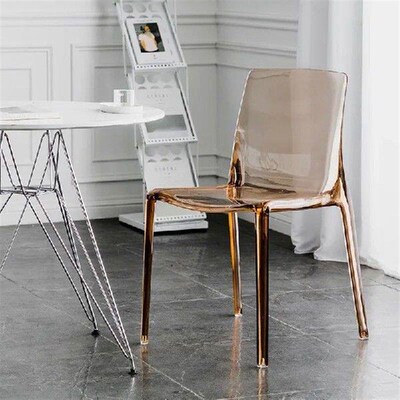 Nordic Plastic Transparent Dining Chairs for Kitchen