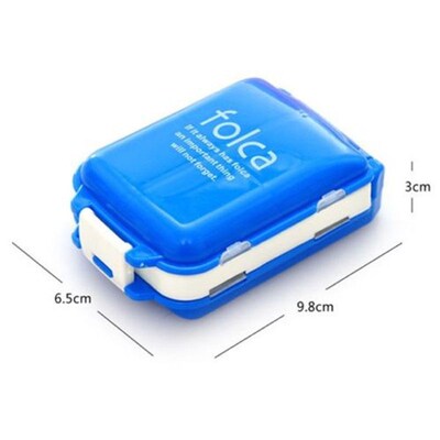 Folding Pill Case Medicine Drug Pills Organizer Storage Boxs