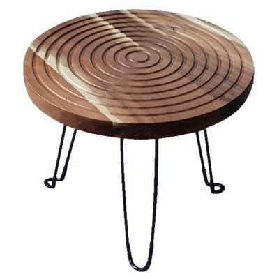 Small round table mobile coffee table foldable storage rack