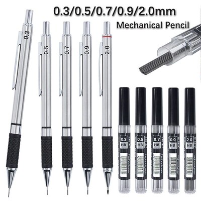 0.3 0.5 0.7 0.9 2.0mm Metal Automatic Pencil with Protective