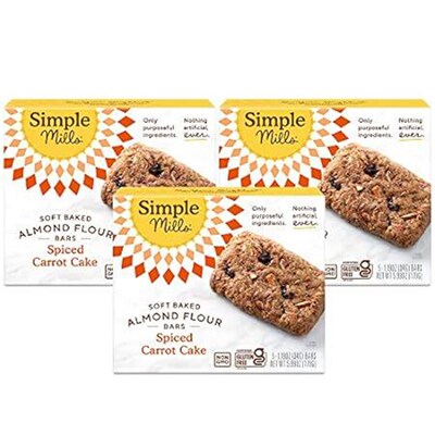 Simple Mills Almond Flour Snack Bars, Spiced Carrot Cake