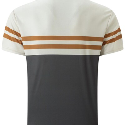 New Summer Men Short Sleeved  Shirt Fashion Splice Stripe Pr