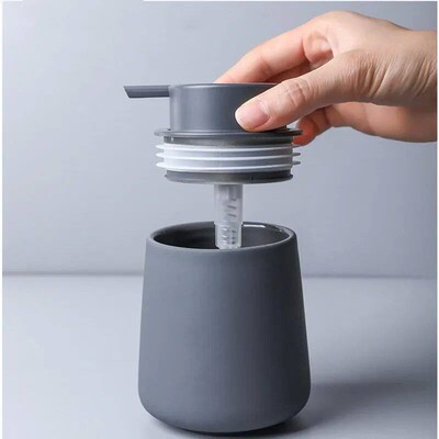 Ceramic Matte Soap Dispenser Lotion Dispensing Bottle Lovers
